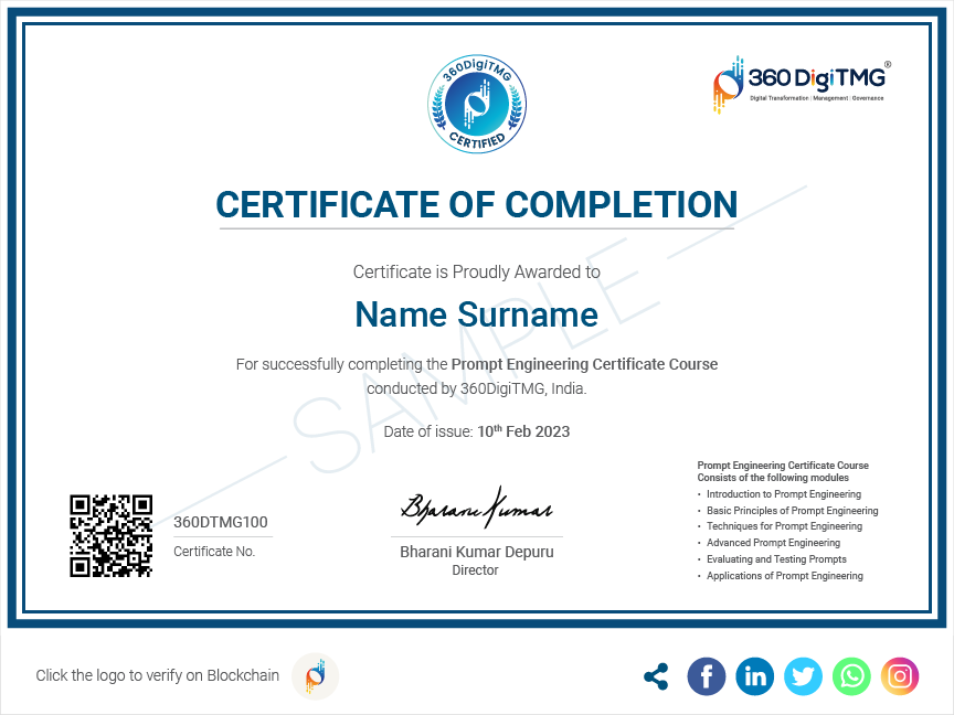 Power of AI with Prompt Engineering Course – 360DigiTMG